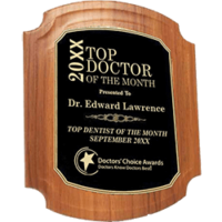 Top Doctor of the Month Certificate Plaque - India - Doctors Choice Awards
