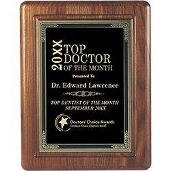 Top Doctor of the Month Certificate Plaque - UK - Doctors Choice Awards